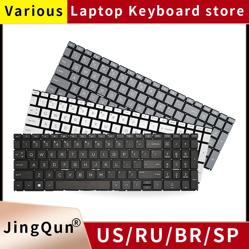 US/RU English NEW Laptop Keyboard For HP 15-EG 15-EH 15-ER 15-FC 15-FD ...