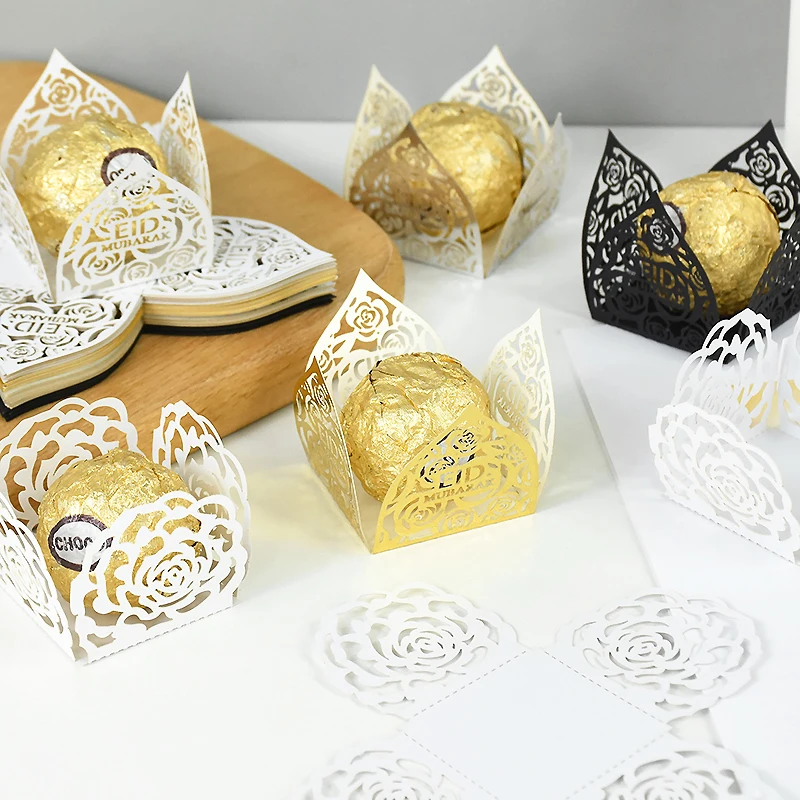 10-20pcs-Eid-Mubarak-Chocolate-Wrappers-Paper-Laser-Cut-Candy-Box ...