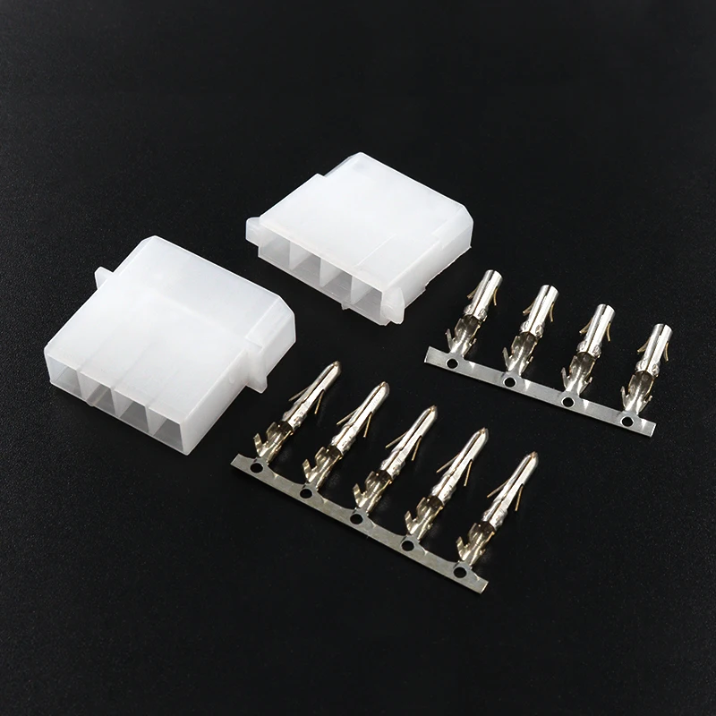 50PCS-5-08mm-Big-4P-power-socket-connector-male-female-pair-plug-cold ...