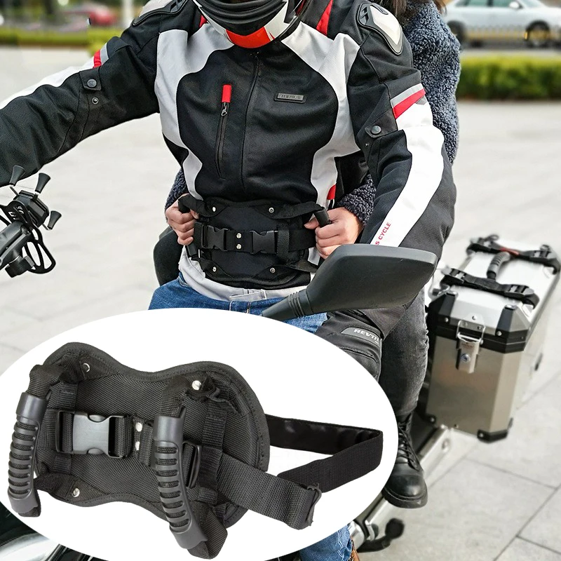 Universal-Motorcycle-Safety-Belt-Motocross-Rear-Seat-Passenger-Grasp ...