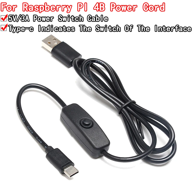 Universal-USB-Type-C-5V-3A-Charging-Cable-For-Raspberry-Pi-4-Power ...