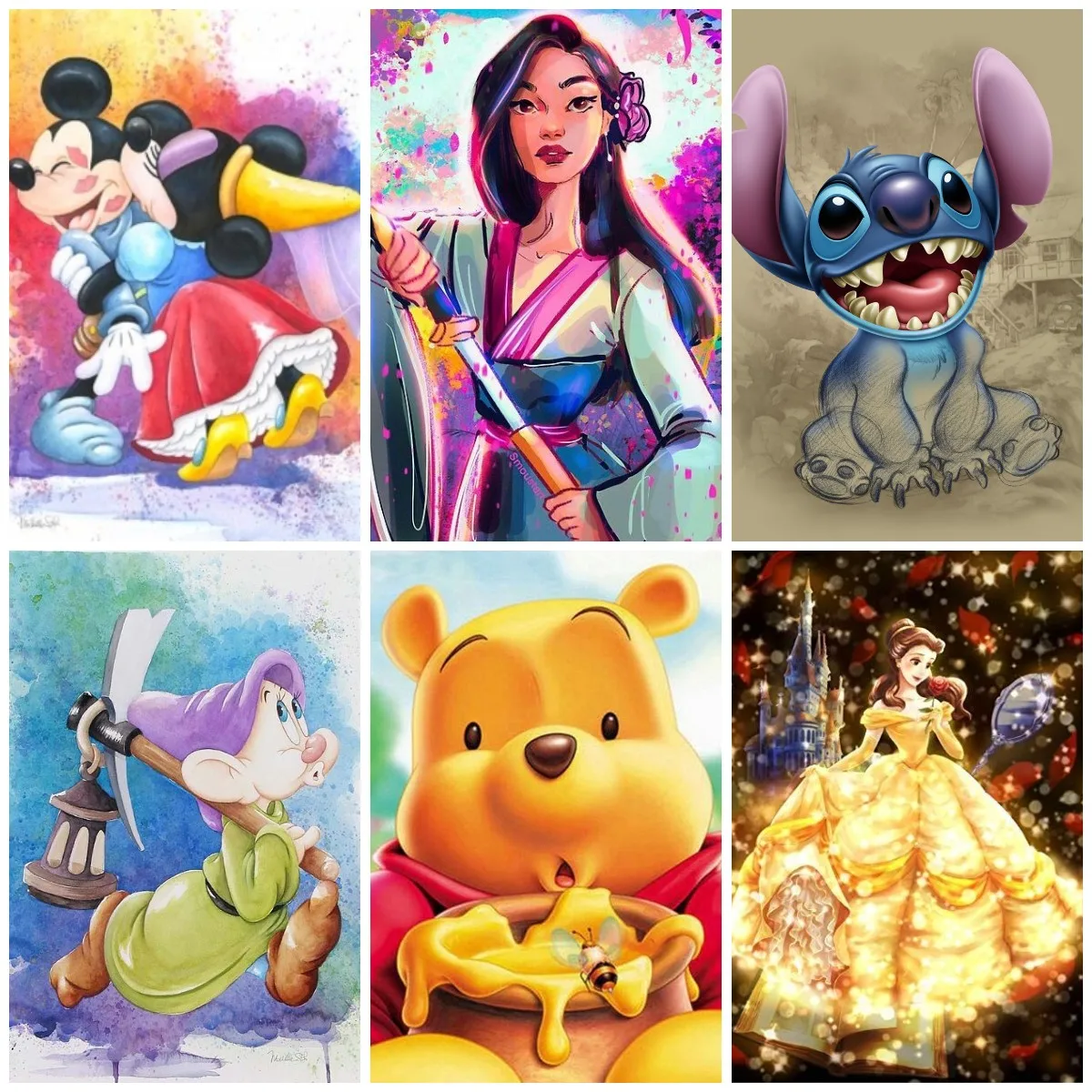 Disney Pixar Characters Collage
