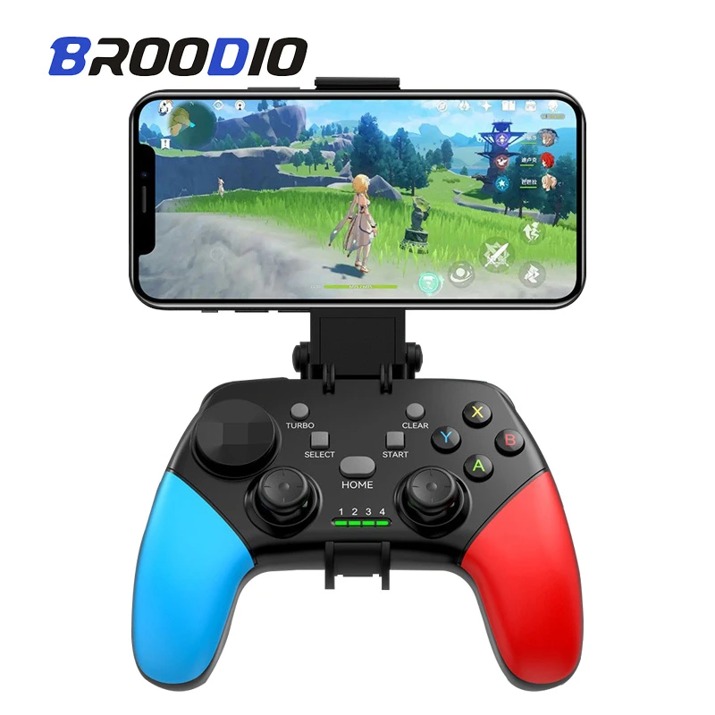 BROODIO Bluetooth Game Controller 2.4G Wireless Gamepad For Nintendo Switch Apple PS3 PS4 TV Box ...