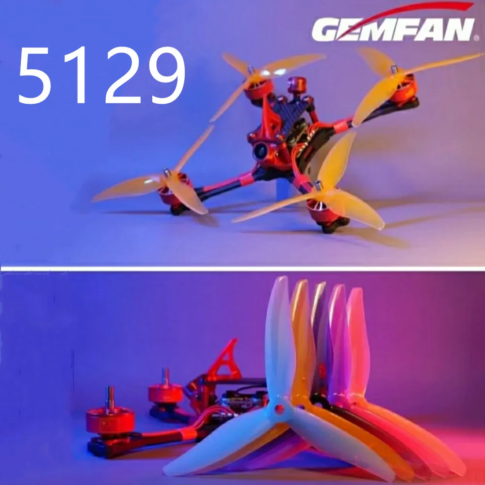 5129 YUKI Propeller Gemfan 3 Blade 5129.0 Upgrade Racing Props for 2306 ...