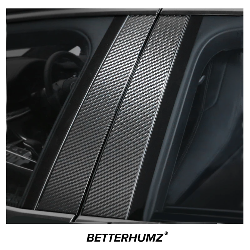 Carbon-Fiber-Car-Window-Center-B-Pillars-Stickers-Tirm-For-Mercedes ...