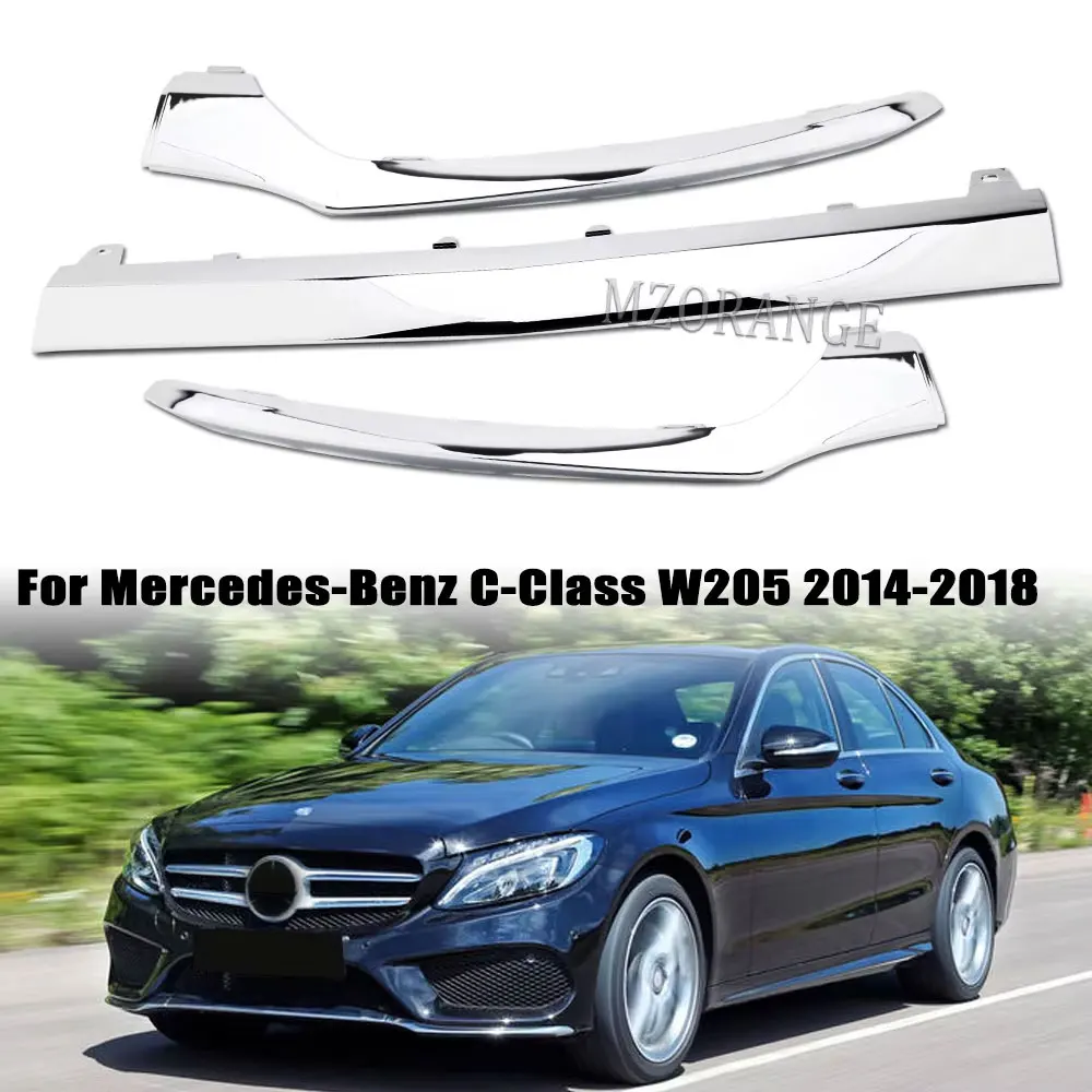 For Mercedes-Benz C Class W205 2014-2018 C300 C400 C63 Front Bumper ...