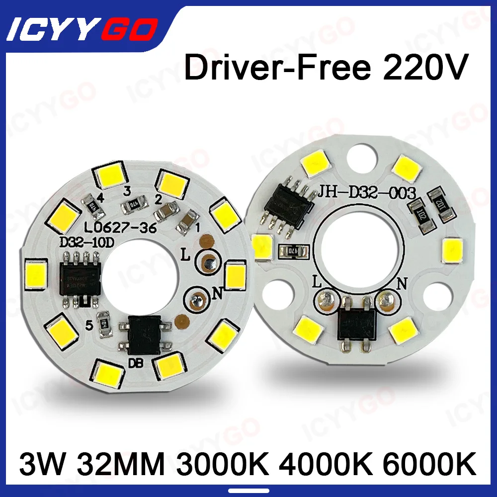 LED Bulb SMD Light SMD Board Round Module Light Source Cricket Bulb ...