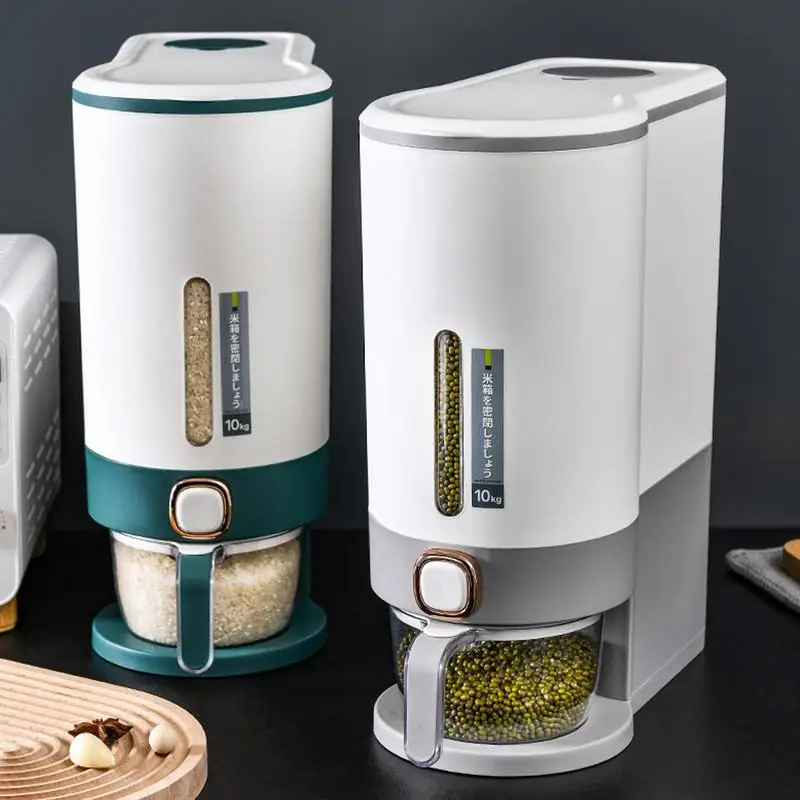 5kg-10kg-Rice-Storage-Box-Sealed-Rice-Dispenser-Large-Capacity-Grain ...
