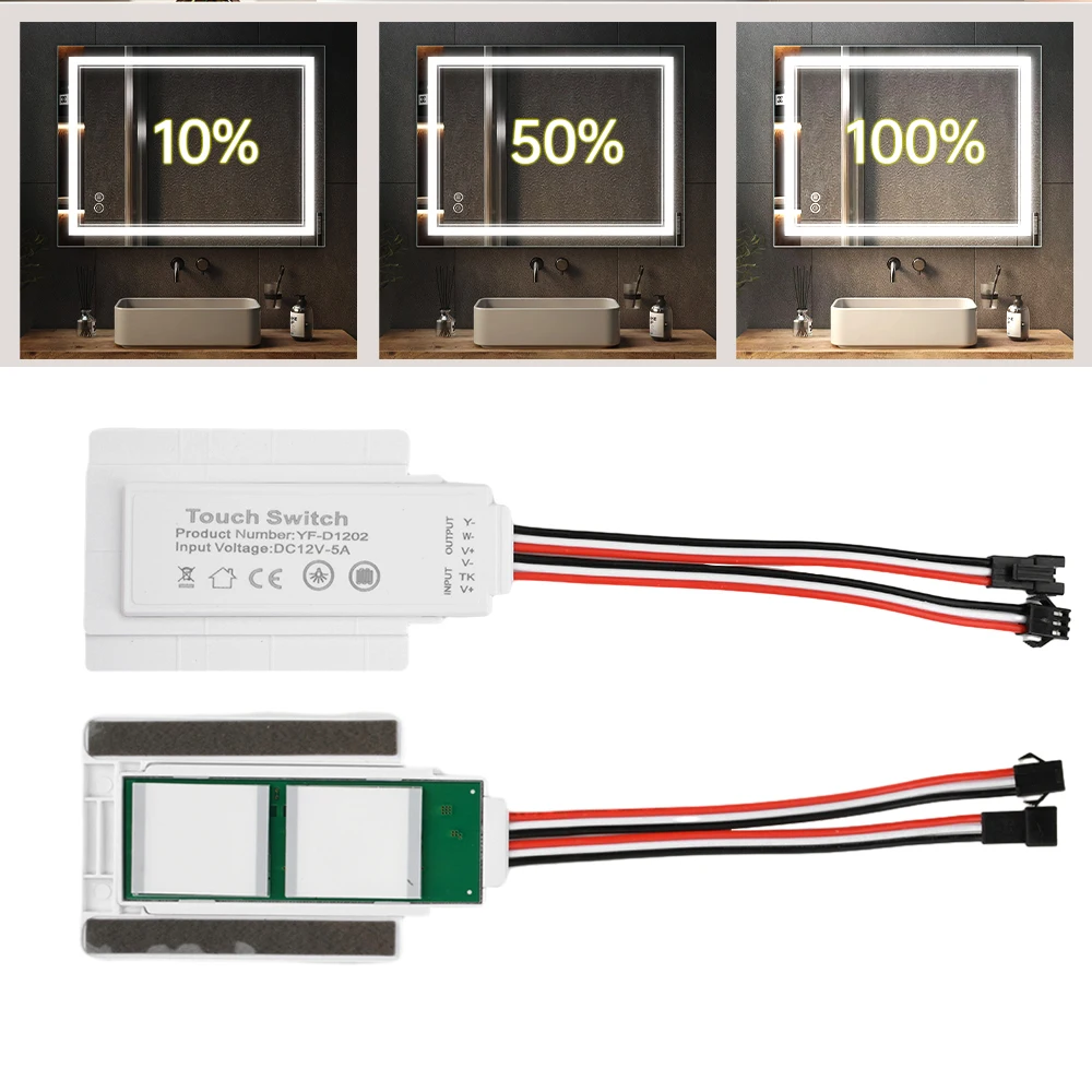 Dual Key Touch Switch 12V 5A 60W High Sensitive LED Driver Infinitely ...