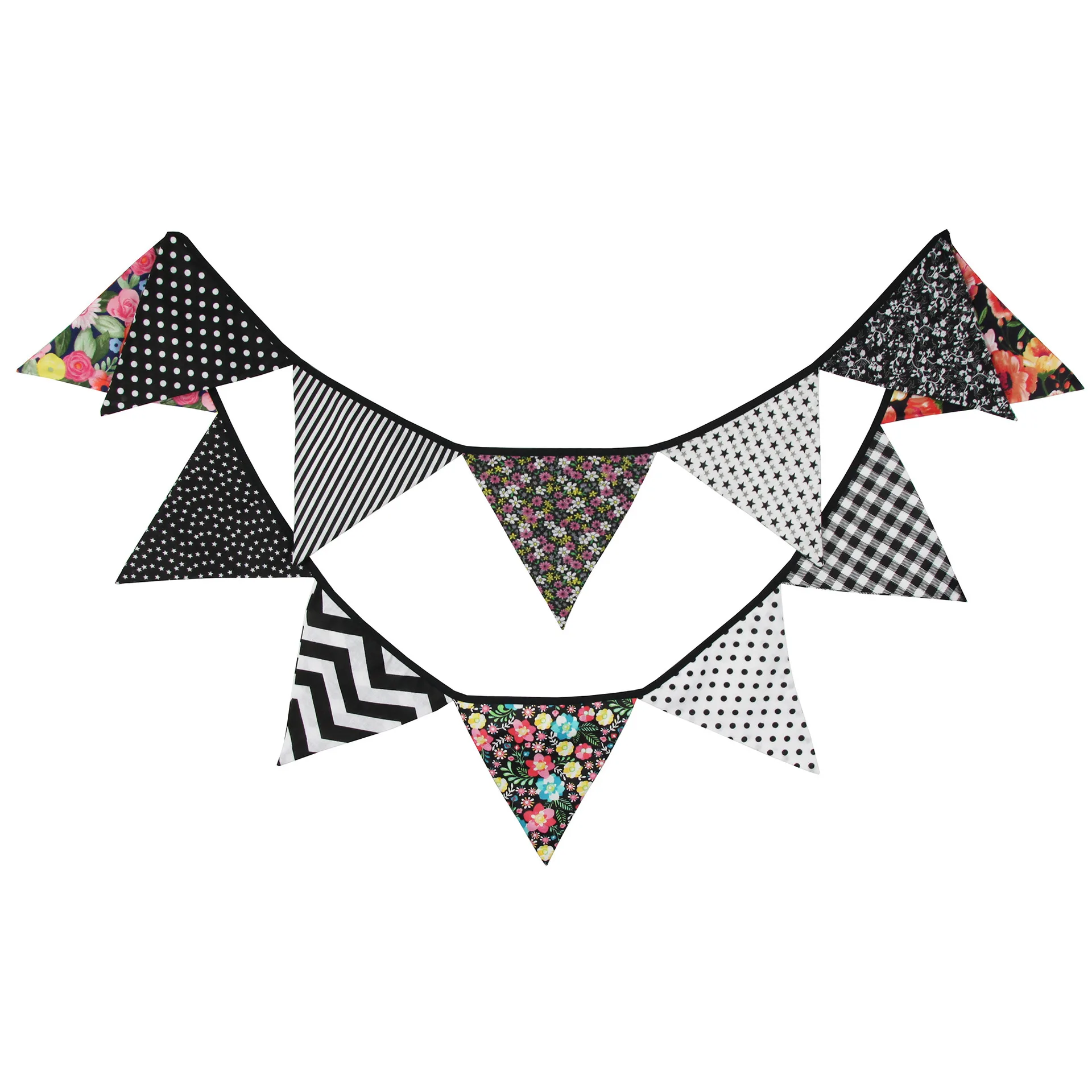 Black And White Bunting Clipart