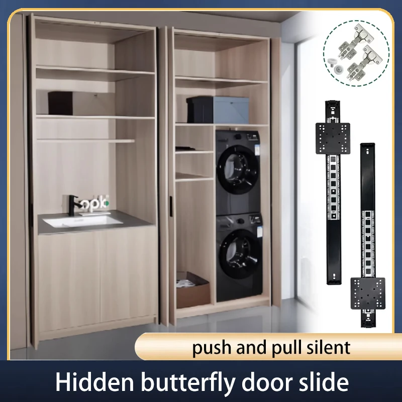 Wardrobe Folding Swing Door Track Hardware Butterfly Door Inverted ...