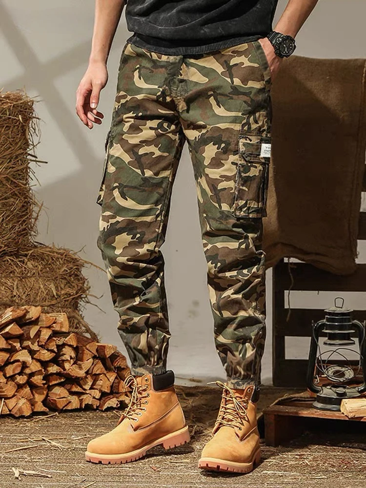 Cotton-Trendy-Camouflage-Color-Cargo-Pants-Men-s-Camo-Multi-Flap-Pocket ...