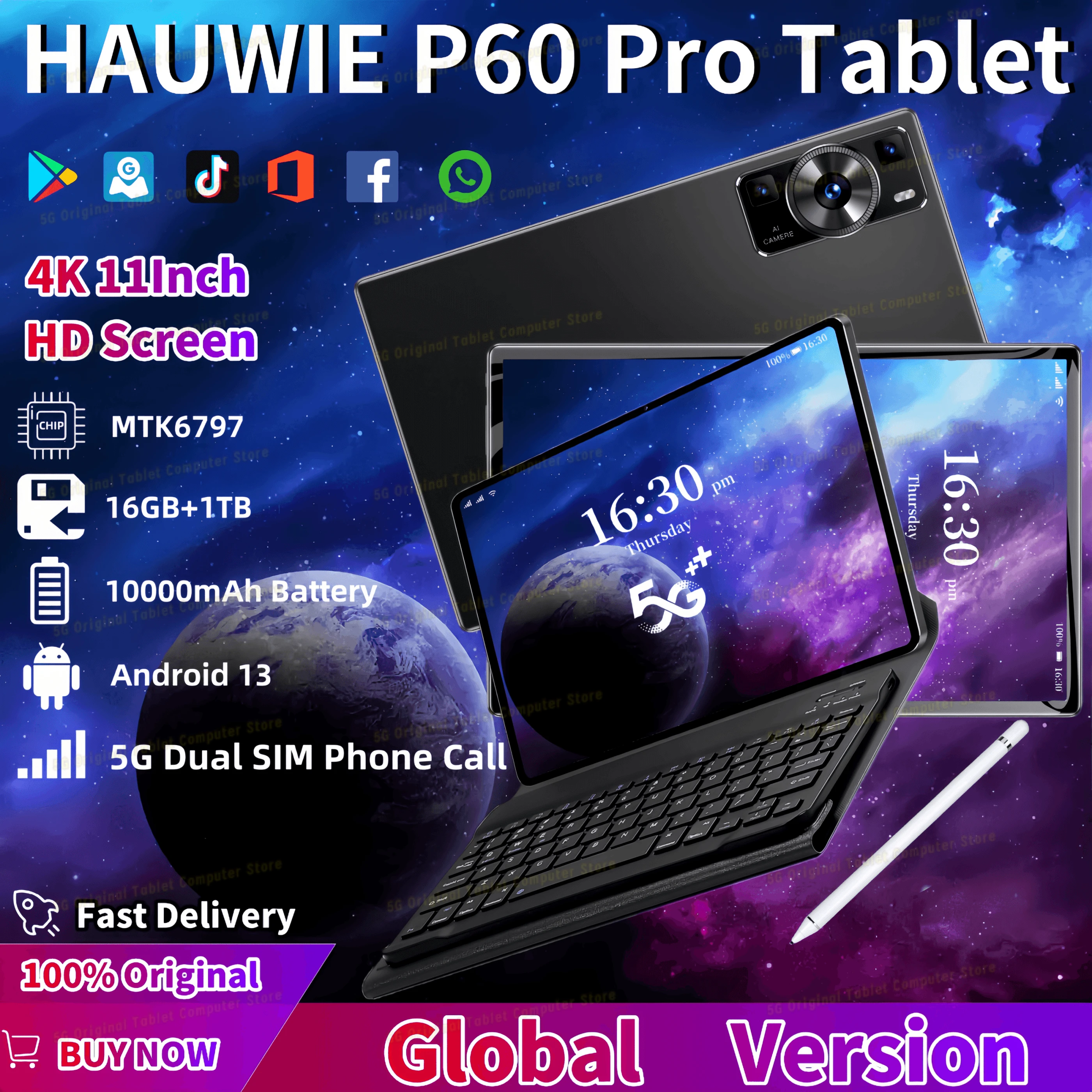 Huawei-Tableta-P60-Pro-de-11-pulgadas-Tablet-con-Android-13-16GB-1T-4K ...