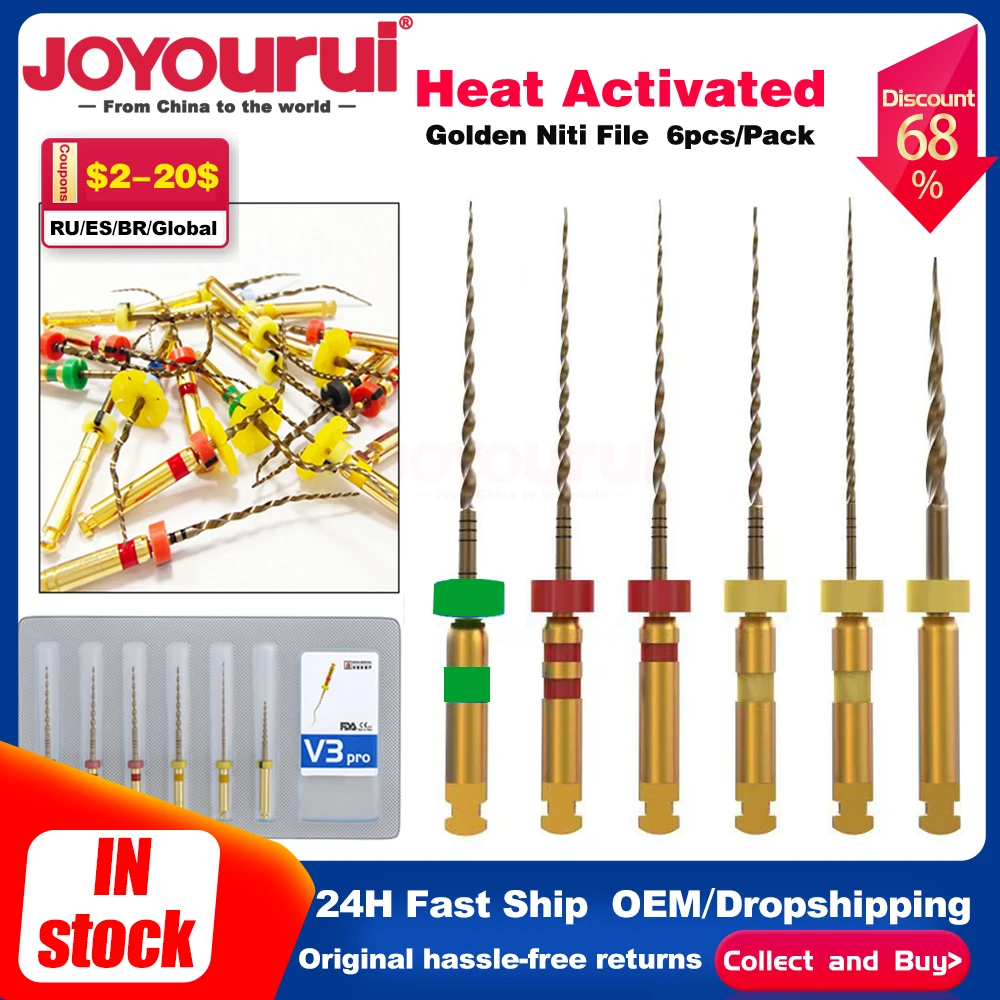 Dental Endo Root Files Root Canal 6pcs/pack 25mm,sx Dental Files Root ...