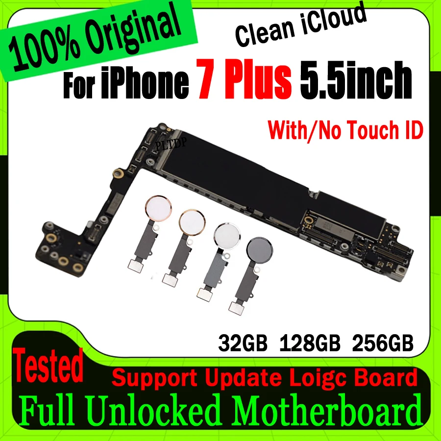 100-Tested-Mainboard-for-iphone-7-Plus-5-5-Motherboard-With-No-Touch-ID ...