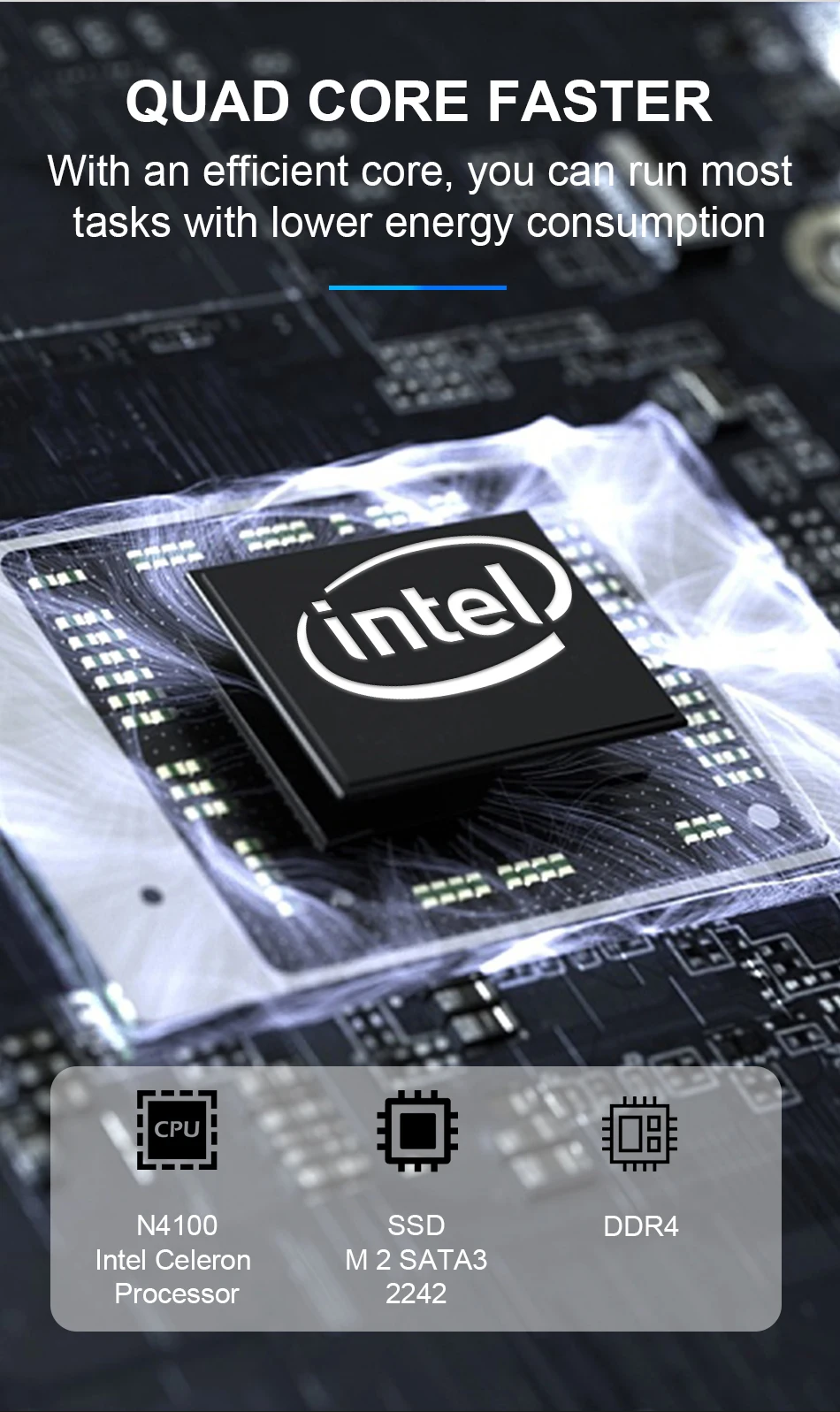 Zx02 quad core intel gemini lago n4100 windows10 mini pc 6gb 128gb ...