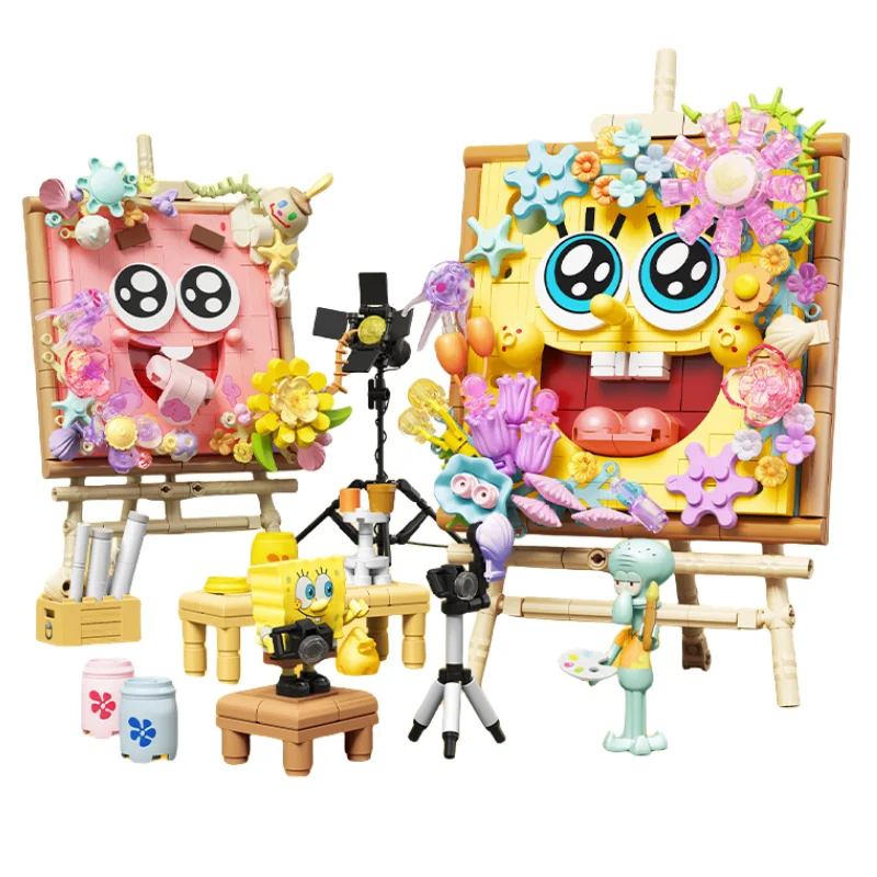 SEMBO-BLOCK-SpongeBob-SquarePants-Creative-Art-Frame-Assembly-of ...