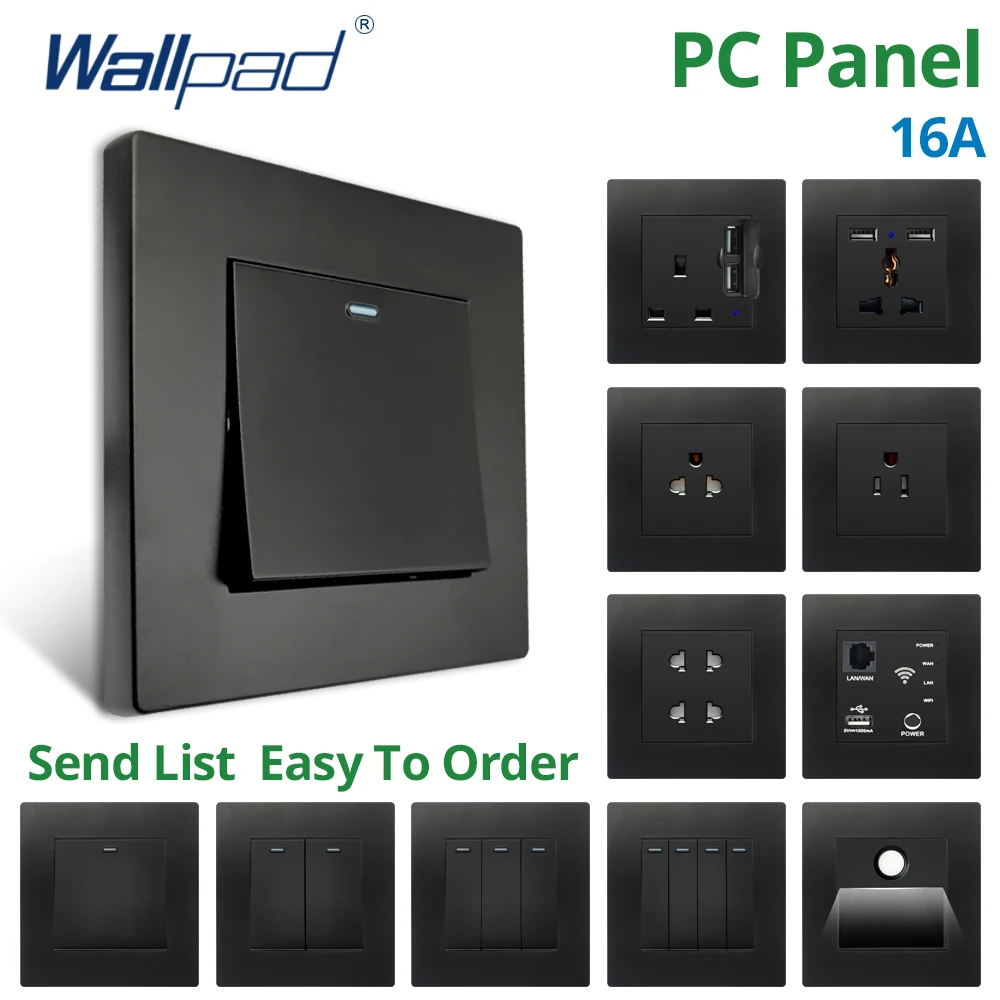 Wall Socket Usb Wallpad | Wallpad 4 Gang 2 Socket | Socket Wall Switch ...