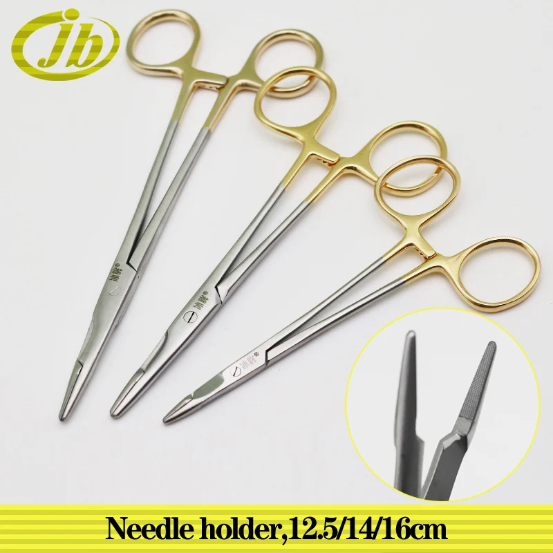 Needle holder 12.5/14/16cm stainless steel cosmetic plastic surgery ...