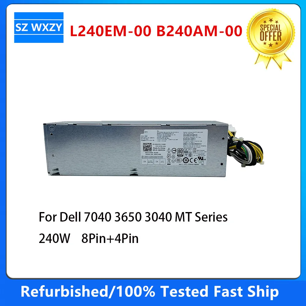 Refurbished-For-Dell-7040-3650-3040-MT-Series-240W-Power-Supply-L240EM ...