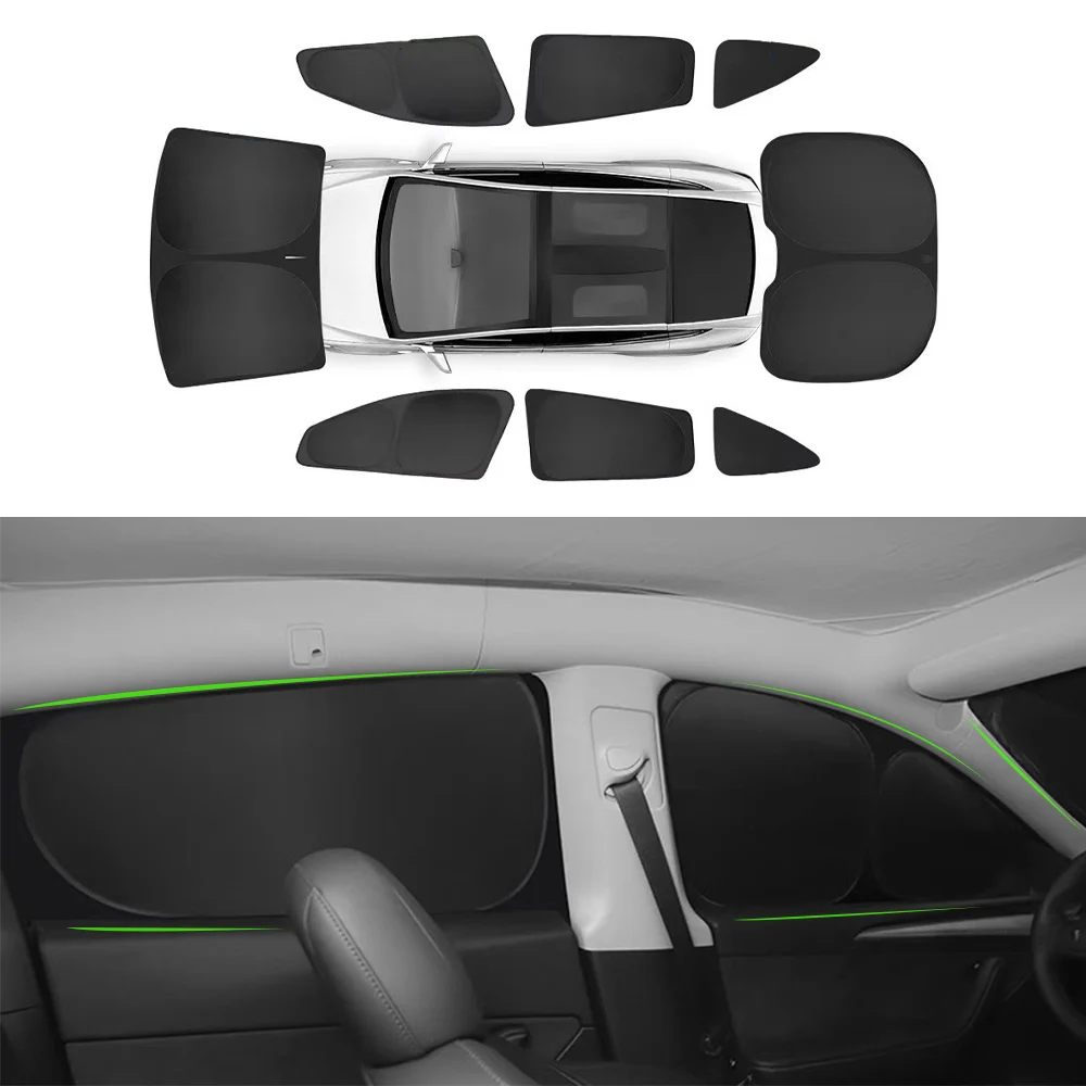For-Tesla-Model-3-Y-2017-2022-Side-Window-Sunshade-Privacy-Sun-Shade ...
