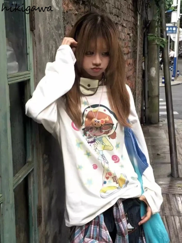 2025 Ropa Mujer Y2k Camisetas para Mujer Camisetas de algodón de manga ...