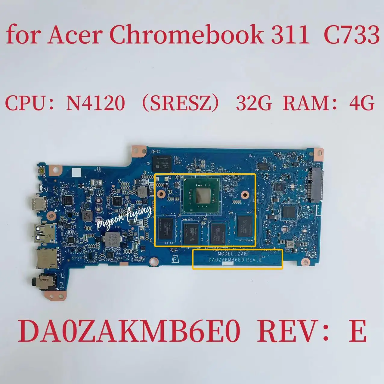 DA0ZAKMB6E0 placa base para portátil Acer Chromebook 311 C733, CPU ...