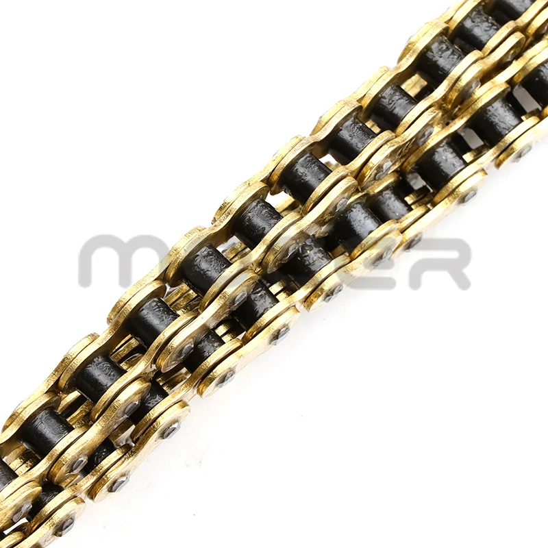 Gold 420 Chains 104L/110L Links Motorcycle Drive Chain Link For 50cc ...