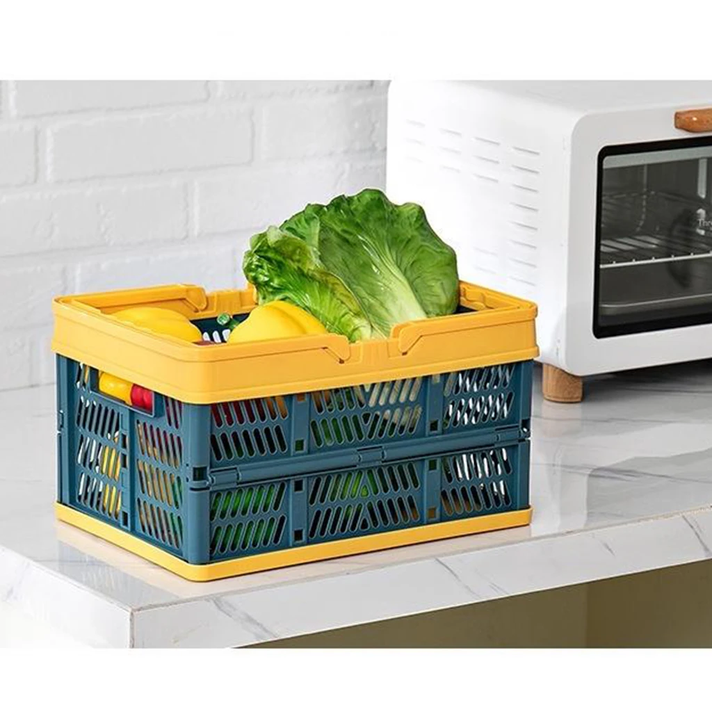 Ps Crate Dehouse 15 L Collapsible Plastic Shopping Basket, 2 Pack ...