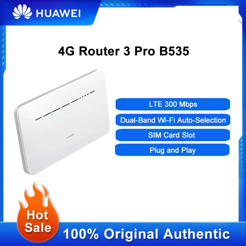 Unlocked HUAWEI 4G Router 3 Pro B535 LTE 300 Mbps Dual-Band Wi-Fi Auto-Selection Wireless ...