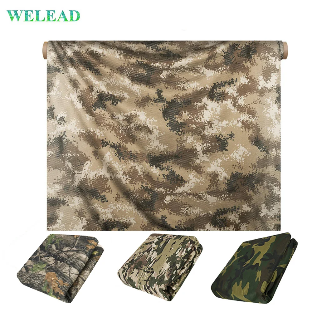 Welead 75D Camo Burlap Thin Hole Camouflage Net Military Hunting Jungle ...