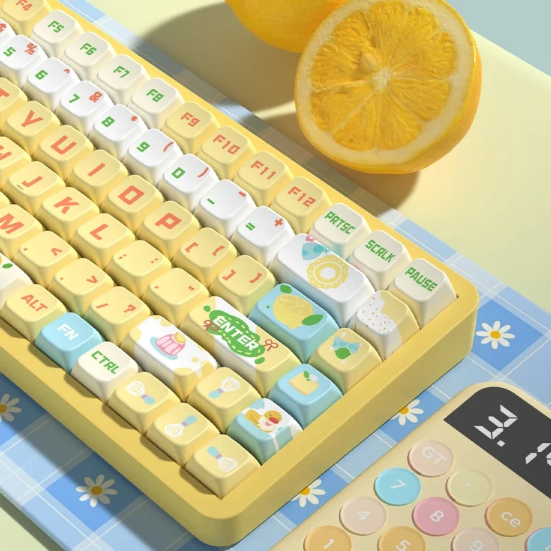 Keyboard-Keycaps-Cute-Yellow-Key-Caps-MDA-Key-Caps-Replacement-for ...