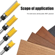 6mm/6.35mm shank flush trim router lâmina bit modelo padrão bit tendo 1 ...