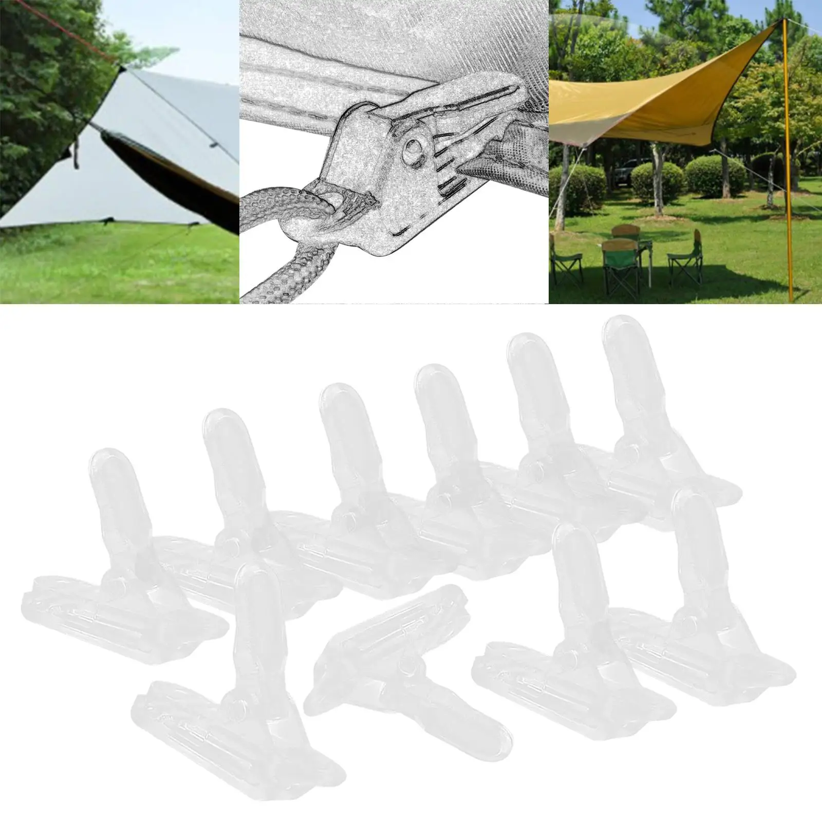 10Pcs-Lock-Grips-Holder-Snap-Hangers-Multipurpose-Tarp-Clips-for ...