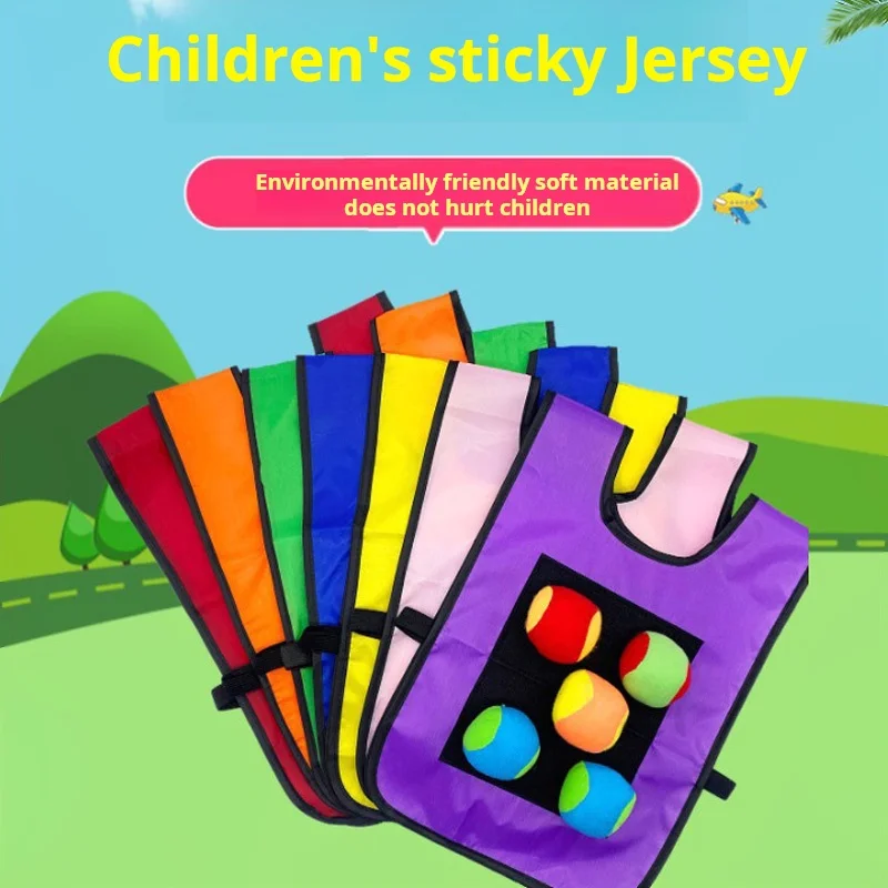 Children-s-Sticky-Jerseys-Vests-Outdoor-Sports-Throwing-Exercise ...