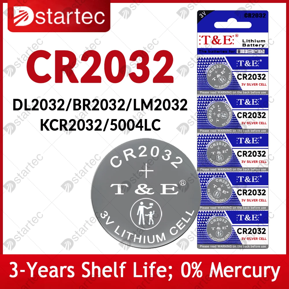 Nieuwe 5 25 Stuks 3V CR2032 Lithium Knop Batterij BR2032 ECR2032 LM2032 ...