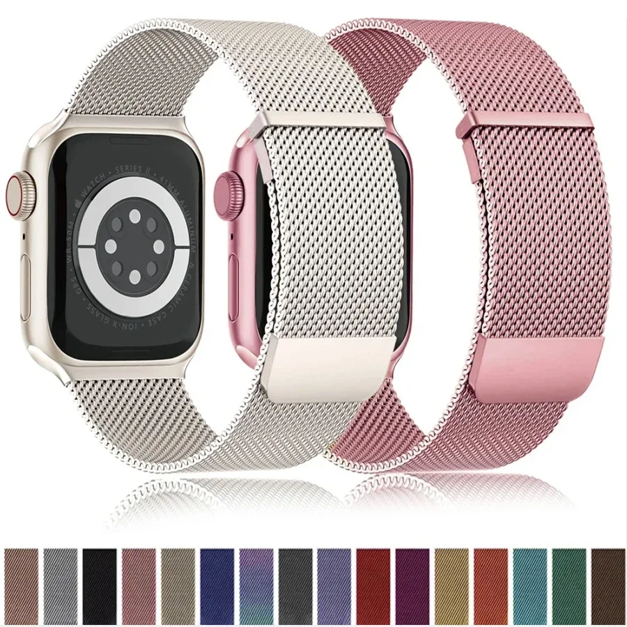 Milanese Loop for apple watch band 44mm 40mm 45mm 41mm 42-38-44mm strap ...