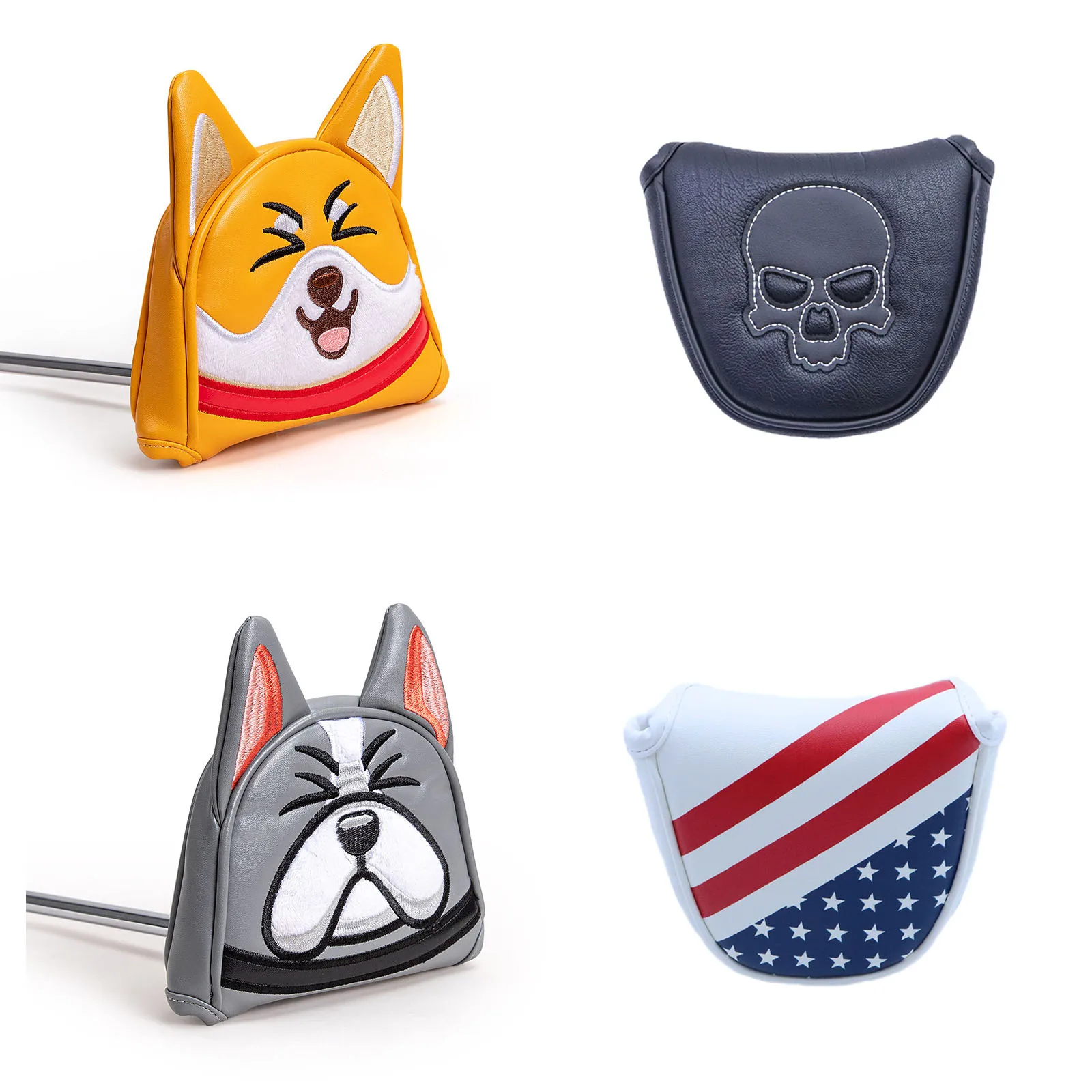 Magnet-Golf-Mallet-Putter-Cover-PU-Leather-Embroidery-Golf-Club ...