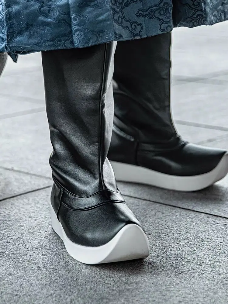 Hanfu Shoes Men&women Chinese Traditional Hanfu Boots Thick Bottom And ...