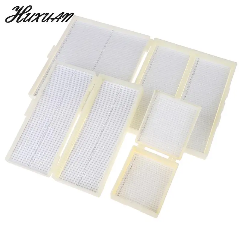 25-50pcs-Plastic-Microscope-Glass-Slide-Box-Biological-Slices-Storage ...