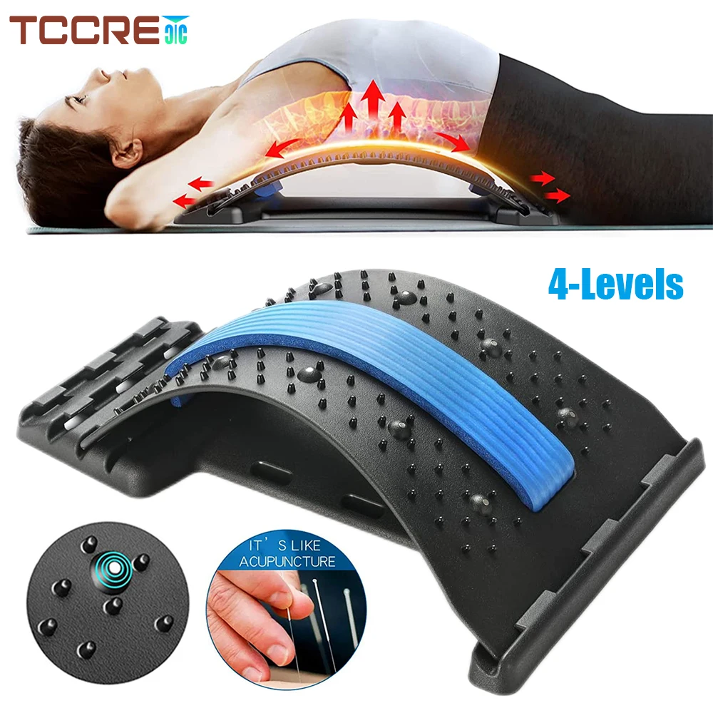 4-Levels-Back-Acupoint-Massager-Spine-Stretcher-Magnetic-Therapy-Waist ...