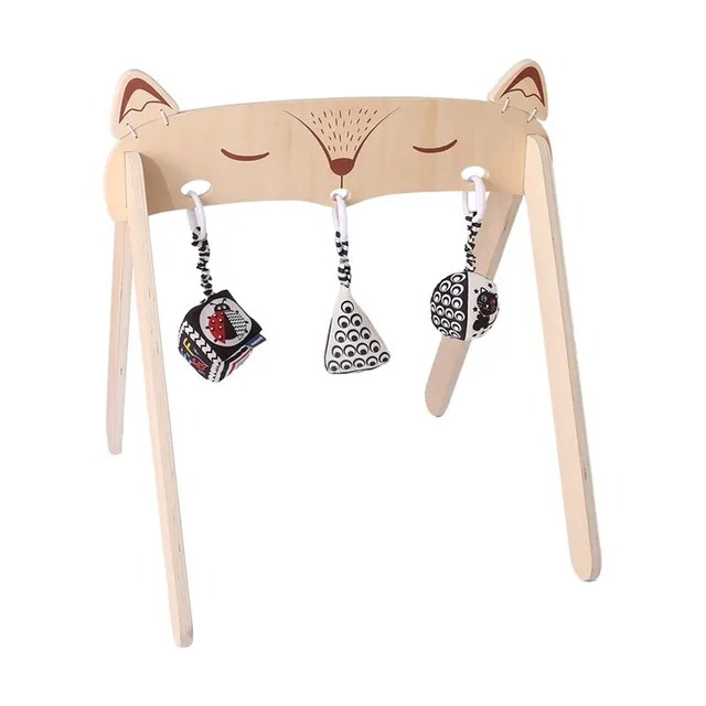 Baby Wooden Triangle Gym Rack Splint Newborn Activity Gym Frame Star ...