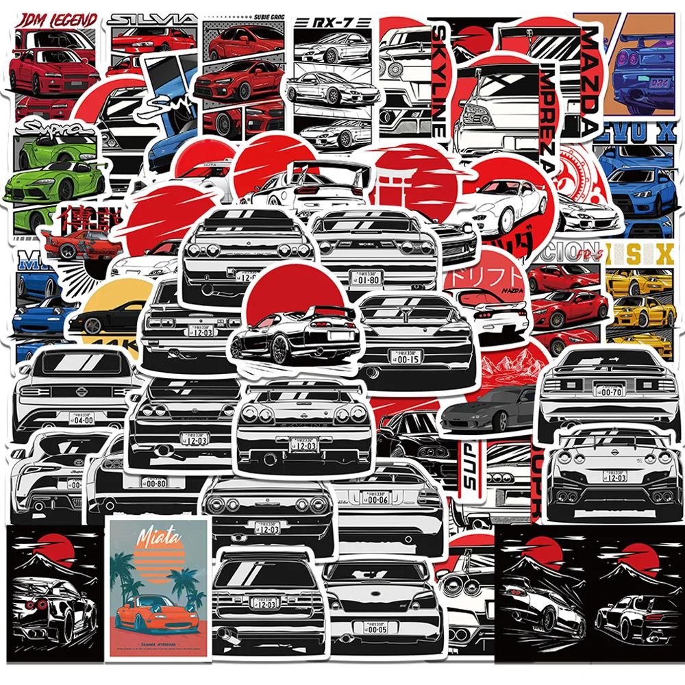 10-30-50pcs-JDM-Retrofit-Racing-Car-Graffiti-Stickers-Skateboard-Phone ...