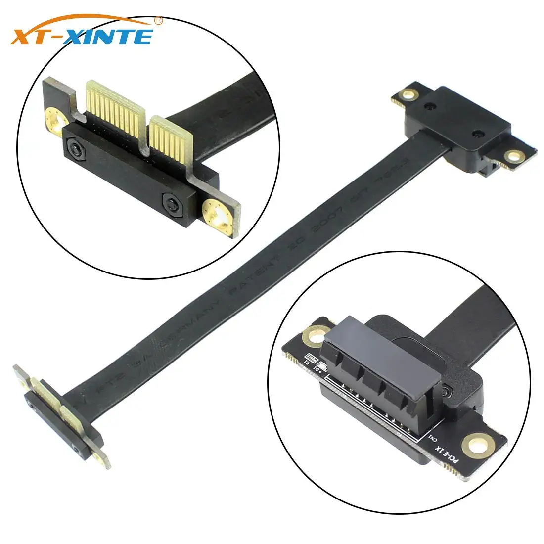 PCI-E-X1-PCI-Express-1X-Riser-Extension-Ribbon-Cable-Gold-plated ...
