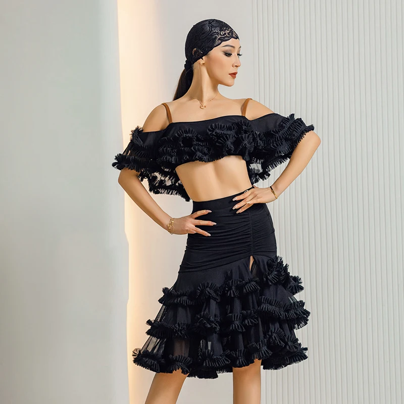 2024-New-Latin-Dance-Performance-Dress-For-Women-Sexy-Sling-Tops-Latin ...