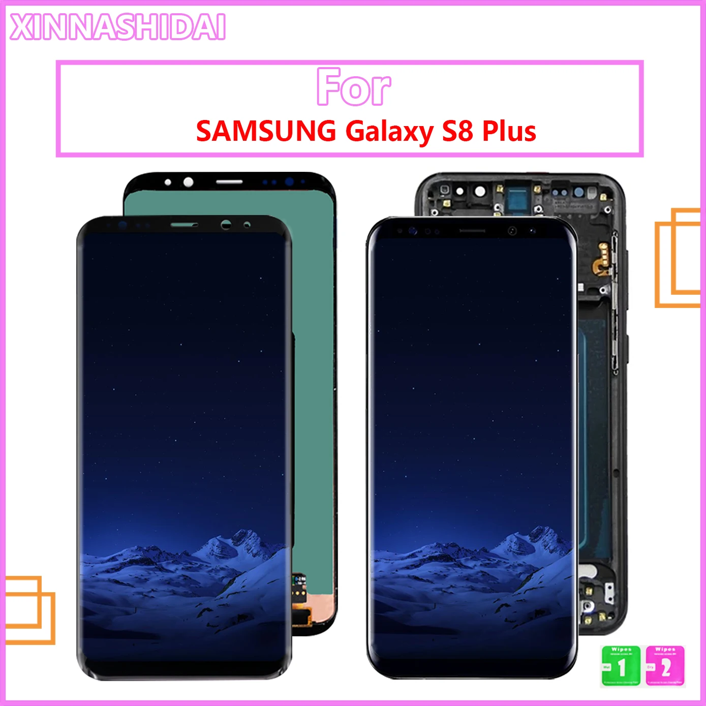 New Tested AMOLED LCD Display for SAMSUNG Galaxy S8 Plus G955A G955U ...