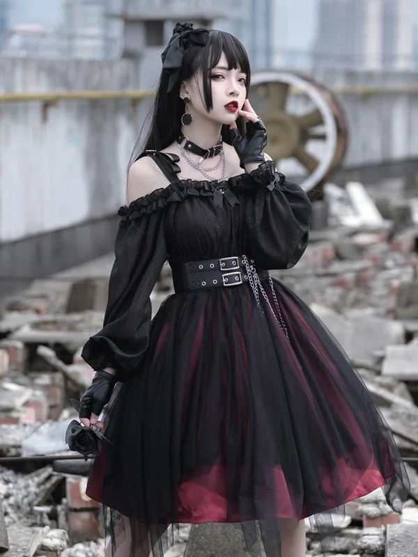 Japanese-Gothic-Cosplay-Dress-Irregular-Dark-Gothic-Lolita-Dress-Lolita-Long-Sleeve-Cosplay ...