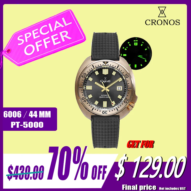 Cronos-Turtle-Diver-Men-s-Watches-Bronze-Automatic-PT5000-Movment-Rotating-Bezel-Sapphire ...