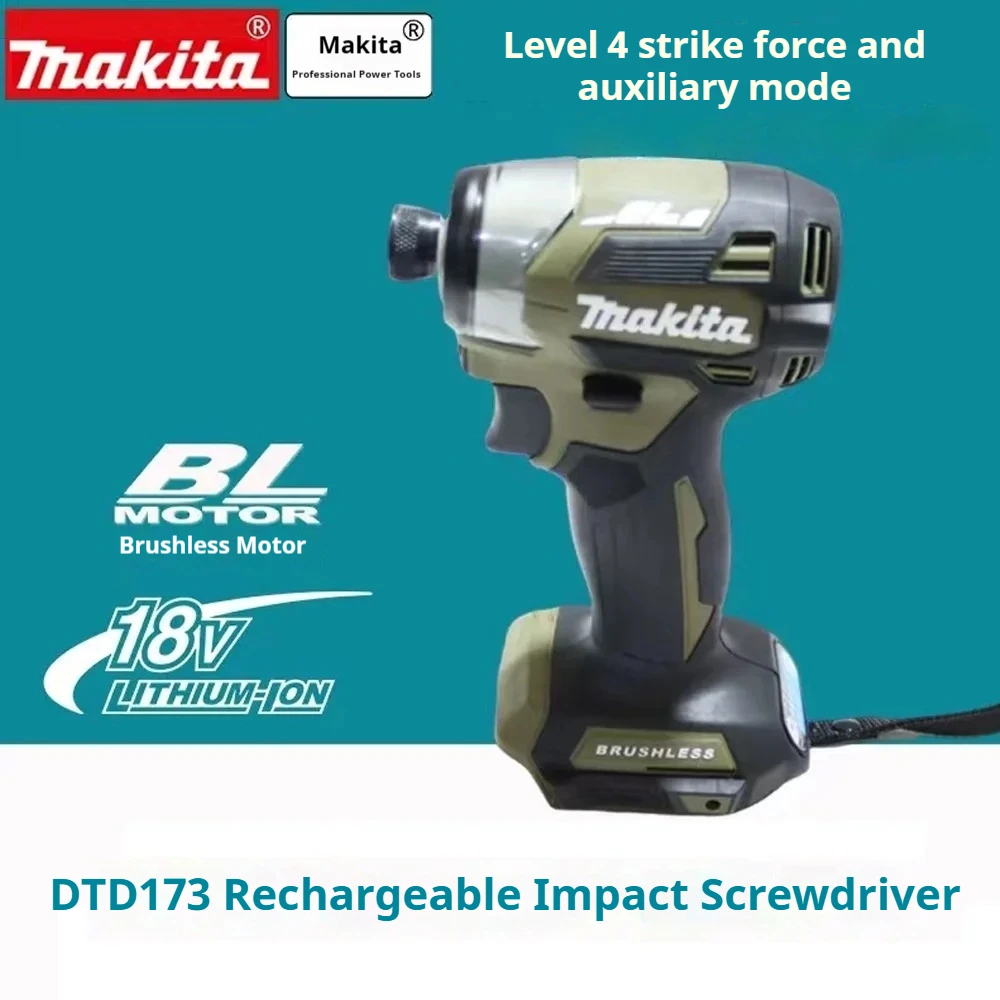 Makita-DTD173-Green18v-Lithium-Japan-Imported-Domestic-Version-Brushless-Impact-Driver-Power ...