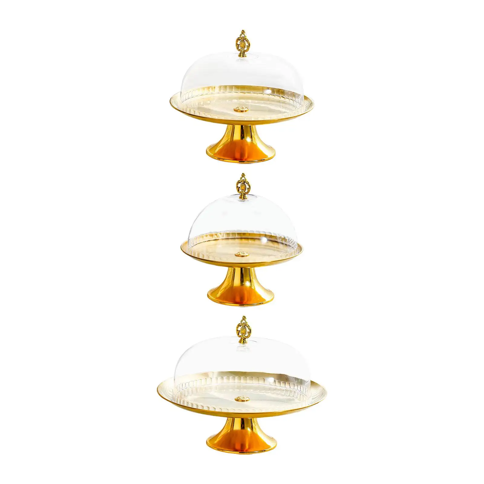 Cake Stand Bread Plates Multifunctional with Dome Lid Lidded Serving ...